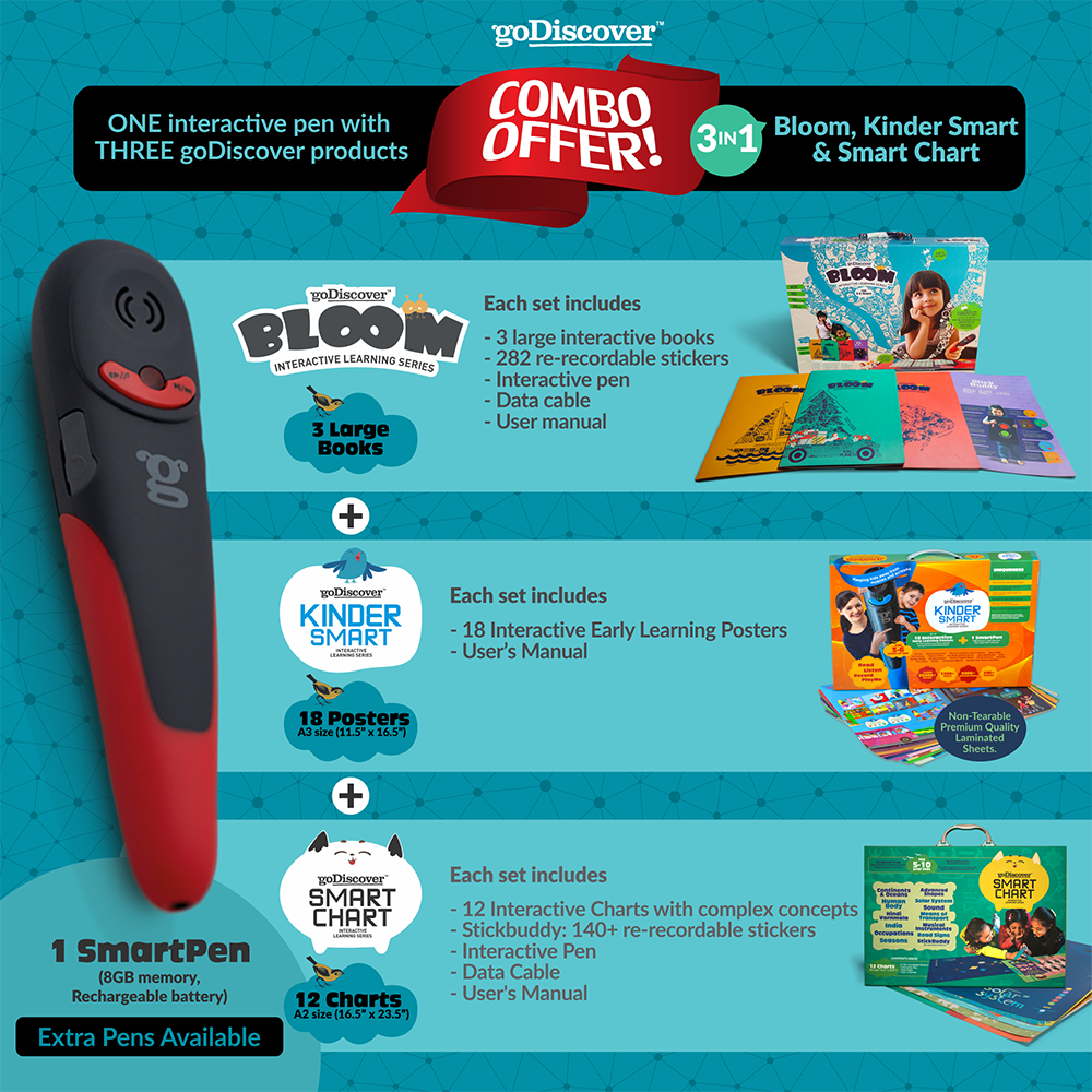 Pre Primary Book Bloom, KinderSmart, SmartChart with Smart Pen