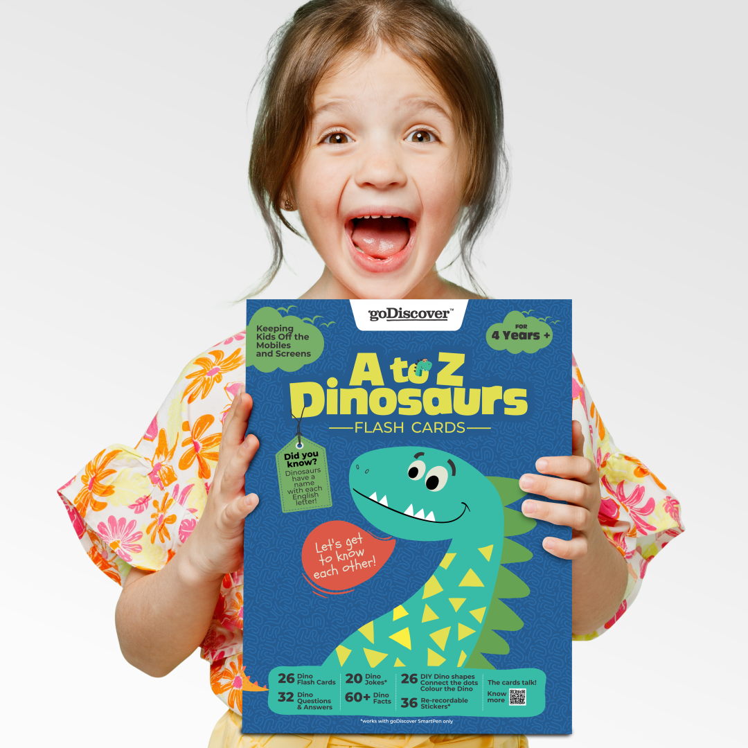 A to Z Dinosaur Flash cards for 4+ years olds kids
